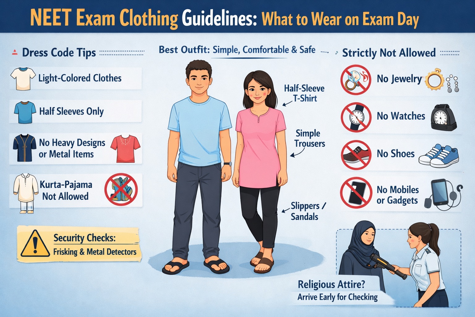 NEET Exam Clothing Guidelines: What to Wear on Exam Day - GK Works
